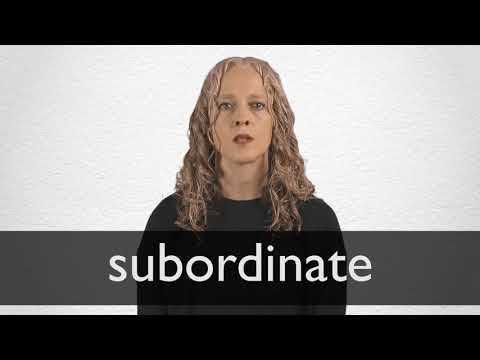 SUBORDINATE definition and meaning | Collins English Dictionary