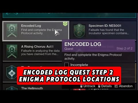 ENCODED LOG QUEST STEP 2 ENIGMA PROTOCOL LOCATIONS-THE FINAL SHAPE