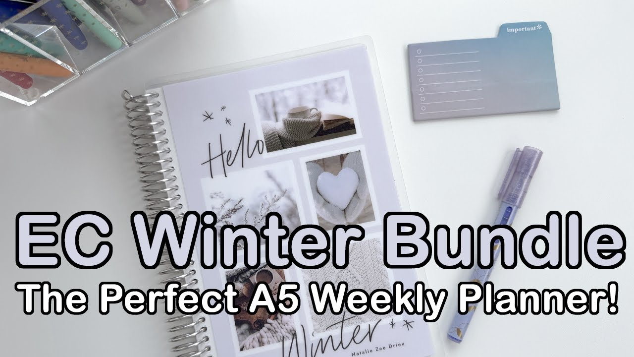 NEW! Erin Condren Winter Bundle 2025 Unboxing | Winter Vibes A5 Weekly Planning Notebook Bundle