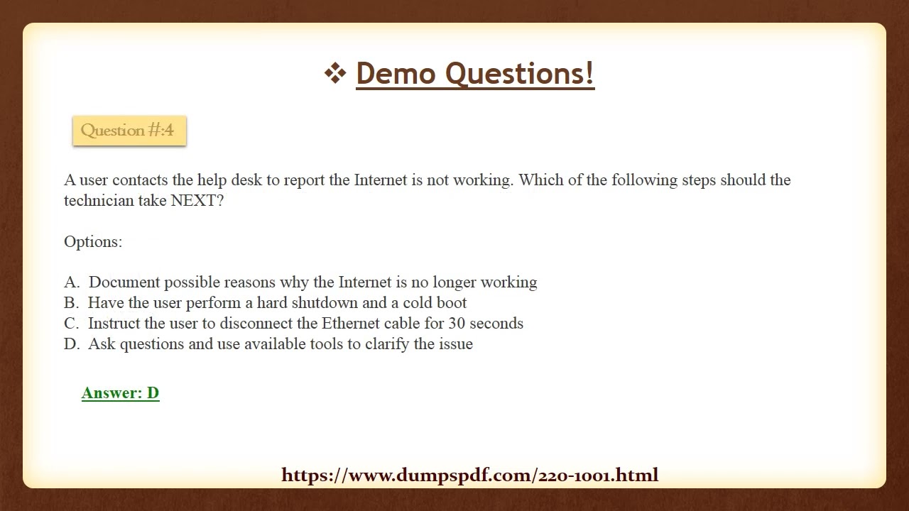 CompTIA Core 1 Exam 220 1001 PDF Questions - DumpsPDF Practice Exam