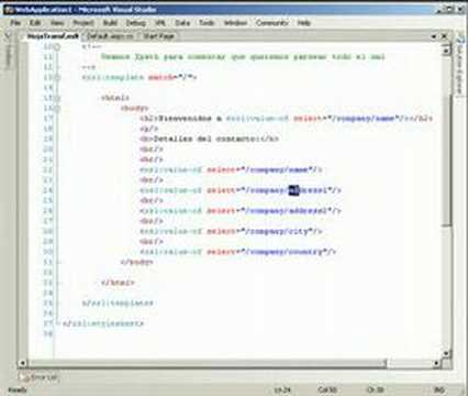 USAR HOJAS DE TRANSFORMACION XSLT CON XML Y GENERAR HTLM | Xaramita's Weblog