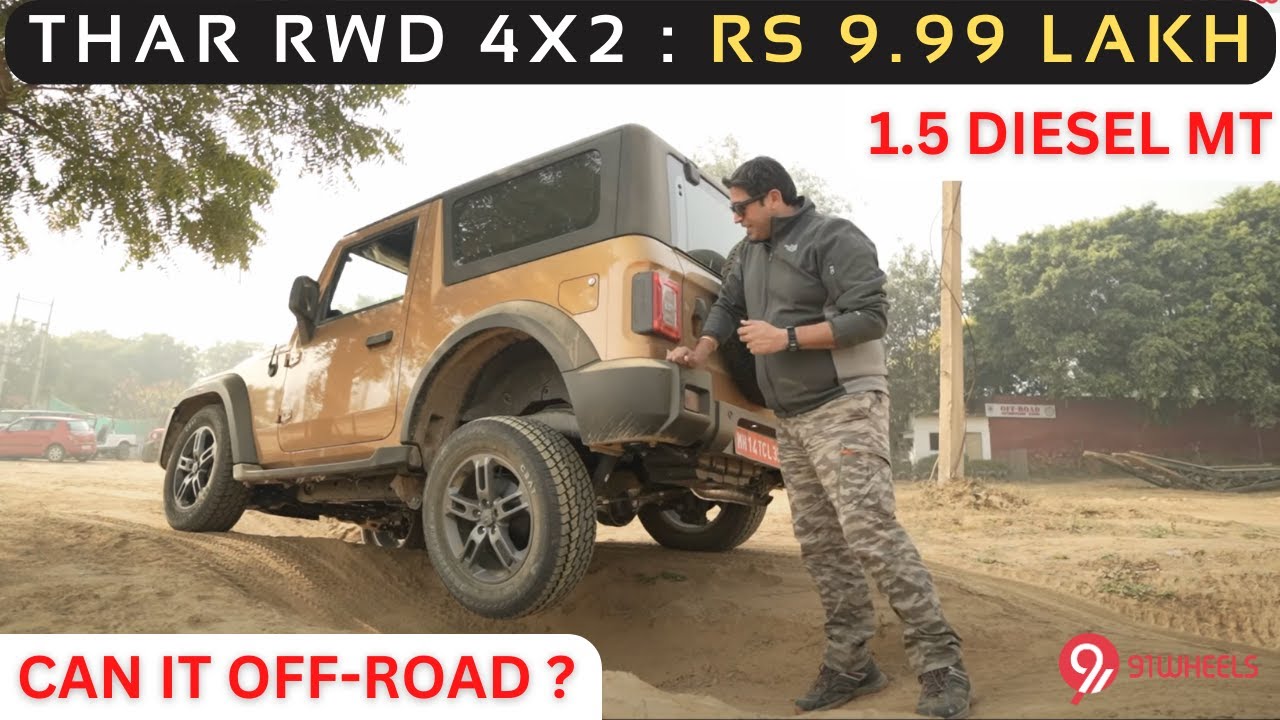 Mahindra Thar RWD 4x2 Diesel Manual Review With Off-Roading || Rs 9.99 ...