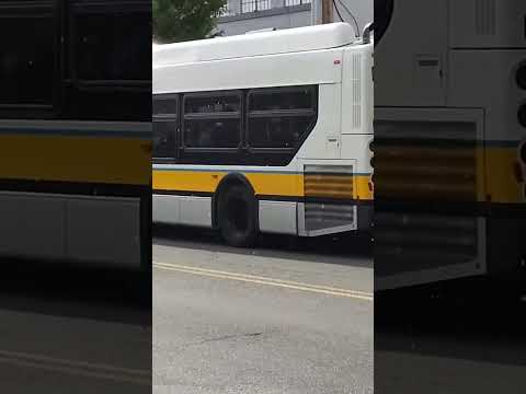 MBTA bus take off on western Ave @ Riverdale street:2020 New Flyer XDE40 #3126