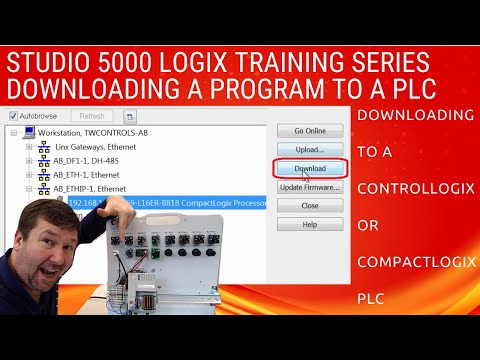 Download a program to a Controllogix Compactlogix PLC Studio 5000