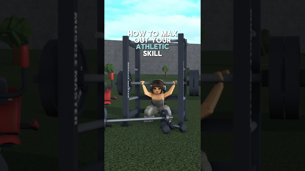 Athletic skill in bloxburg 🏋️ #bloxburg #roblox #athletic #viral #tutorial #athleticskill