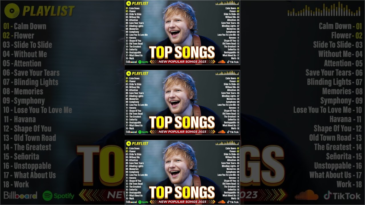 Ed Sheeran, Adele, Taylor Swift, Miley Cyrus, Rema, Selena Gomez, Ava Max - Billboard Hot 100 Songs