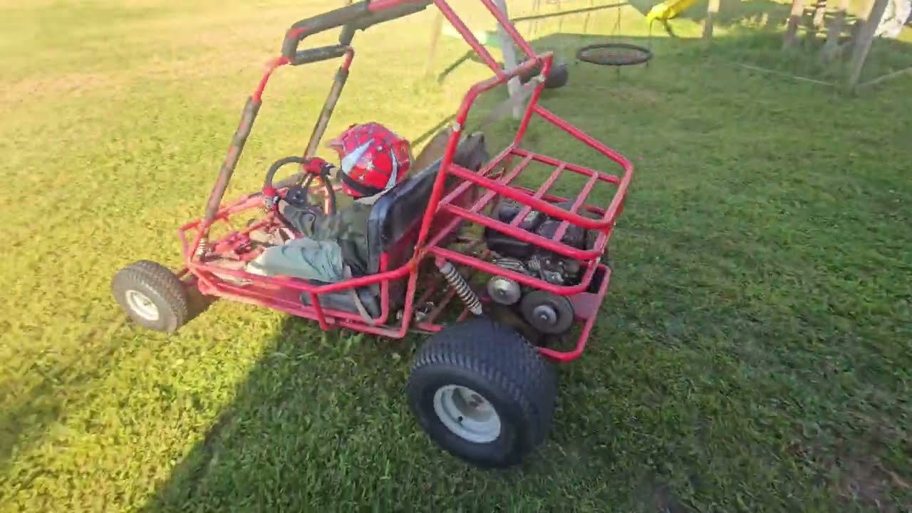 2025  First Solo Ride in a Yerf Dog Go-Kart! | Kids Off-Road Fun Begins! new XFMT Helmet 