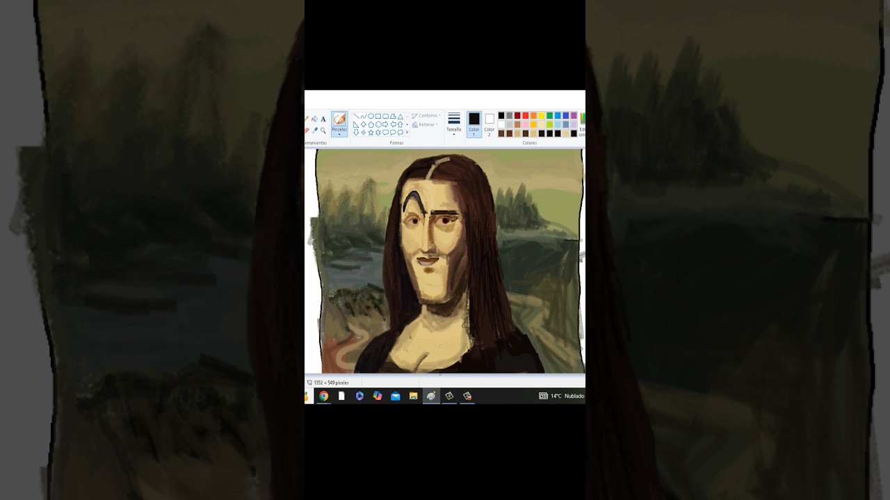 Monalisa mewing Art Microsoft Paint #art #microsoftpaint #monalisa #davinci #mewimg