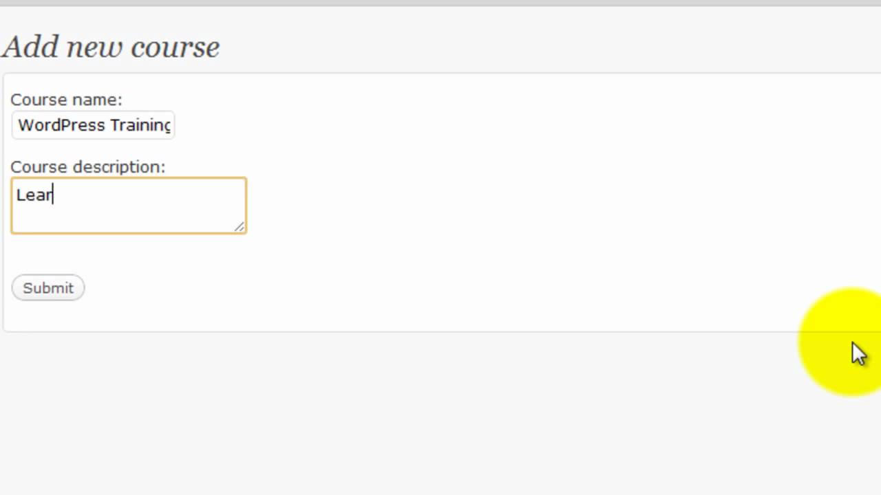 New Plugin: WP-Course Manager