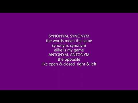 Synonyms and Antonyms