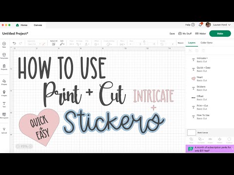How to "Print and Cut" PNG files using Cricut Design Space [ Easy Tutorial 3 Examples ]