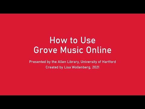 How to Use Grove Music Online
