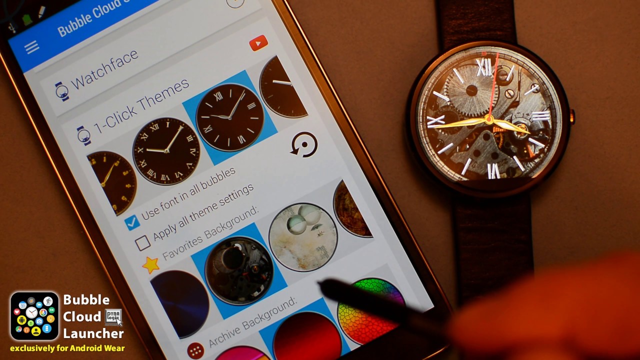[v7.00] Clock features and customization in Bubble Cloud Wear Launcher