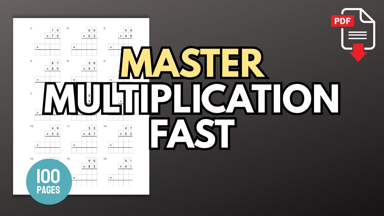 Multiplication Worksheets 2 Digits By 2 Digits Printable PDF