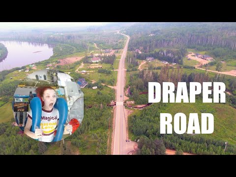 Drone view of Draper Road, RMWB, just South of Fort McMurray