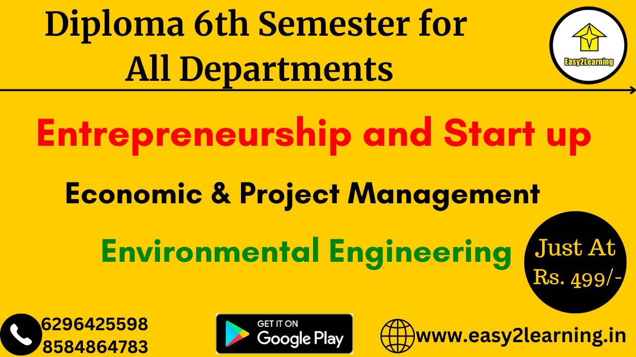 Diploma 6th semester Full Course on 3 subjects For all Departments | By Easy2Learning |