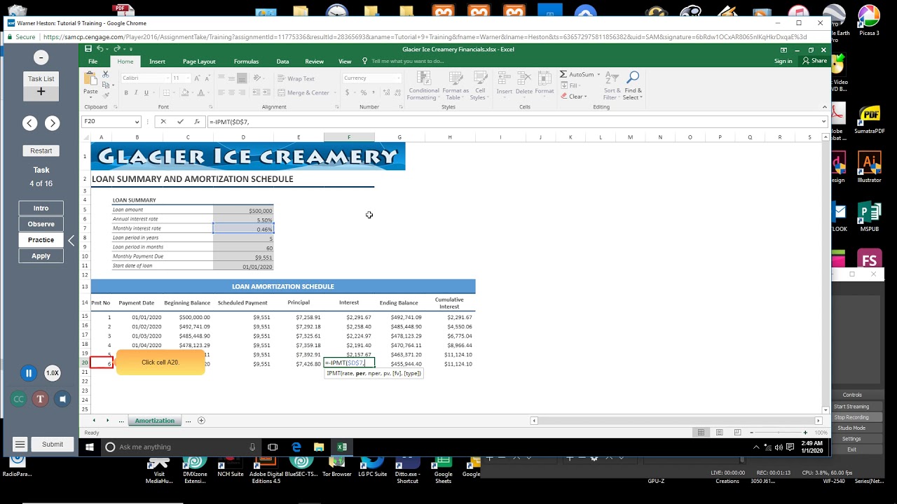 009-Create a Formula Using the IPMT Function