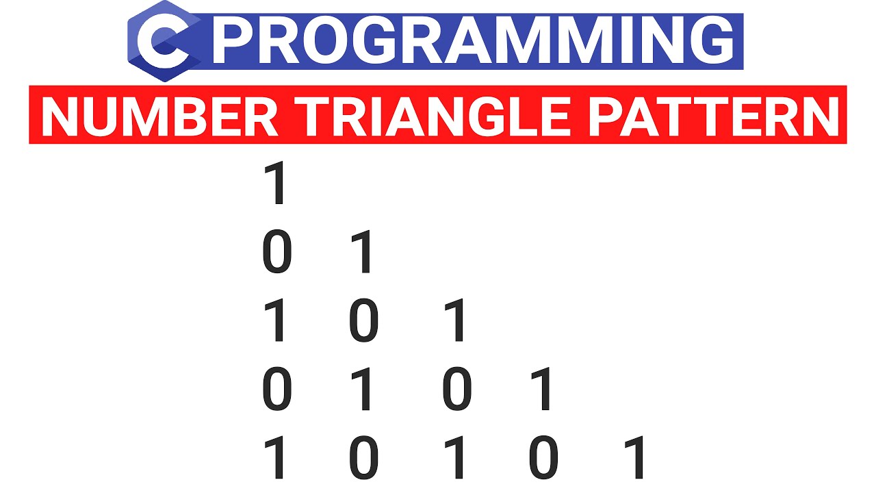 TRICK for Triangle C Pattern | C Program to Print Triangle Using Binary Numbers | C Triangle Pattern
