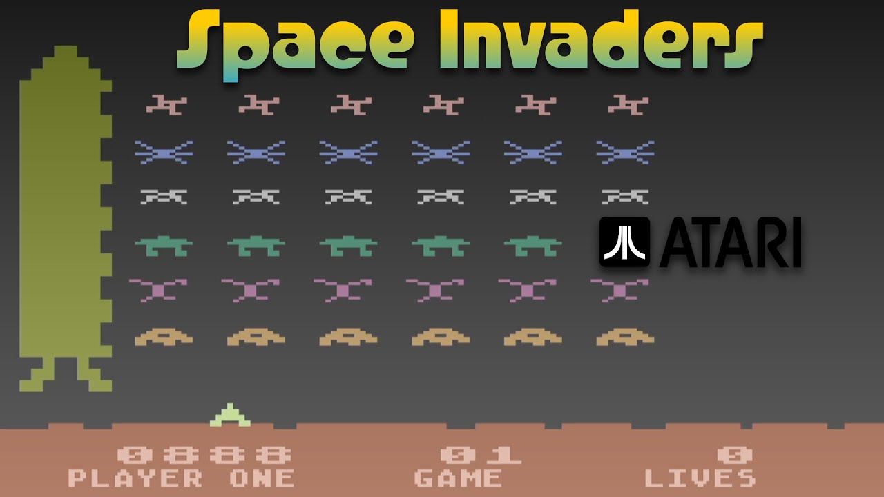 Space Invaders 🕹 ATARI 400/800 Gameplay Retro HD