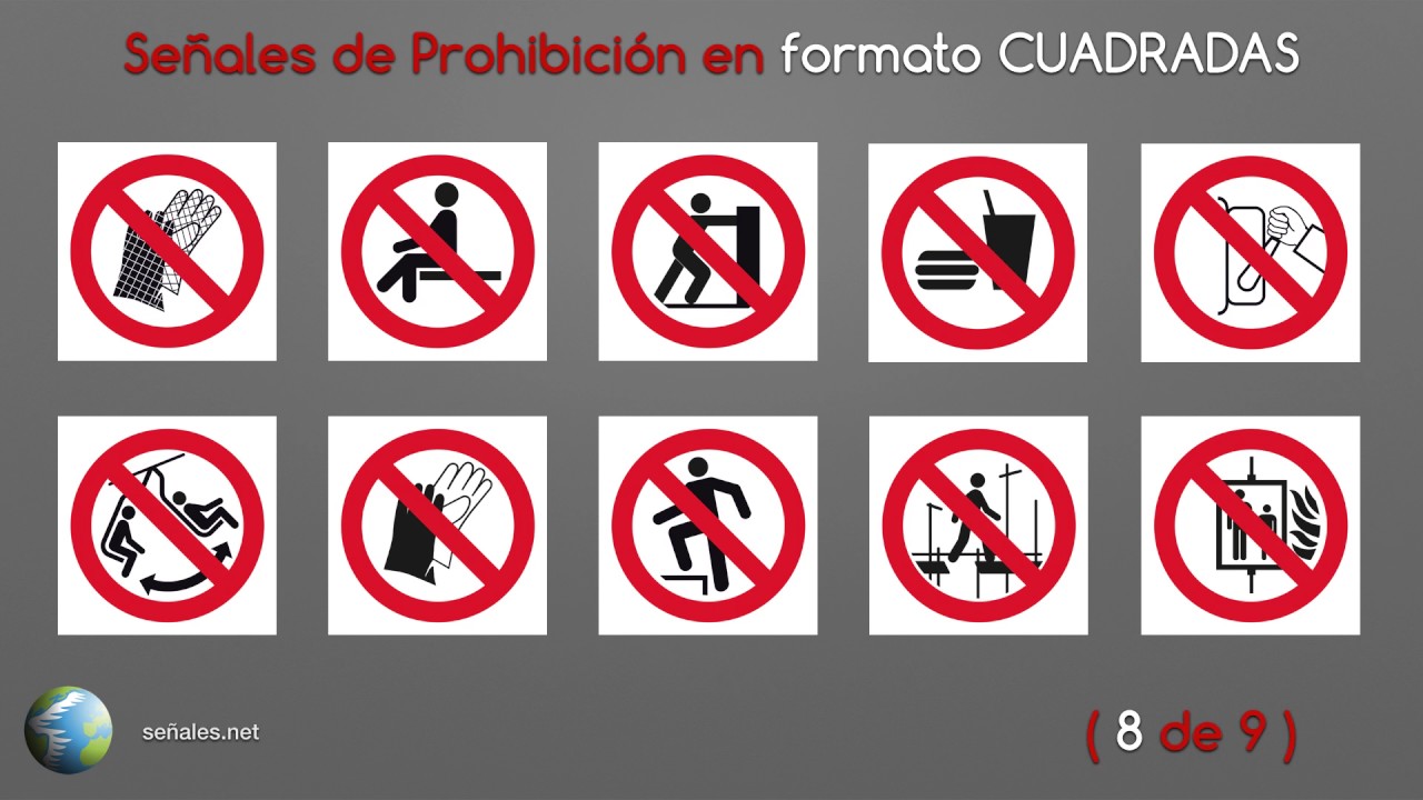 señales de prohibicion cuadradas