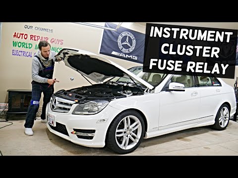 MERCEDES W204 Instrument Cluster Panel Fuse Relay Location Replacement C250 C300 C180 C200 C220 C280