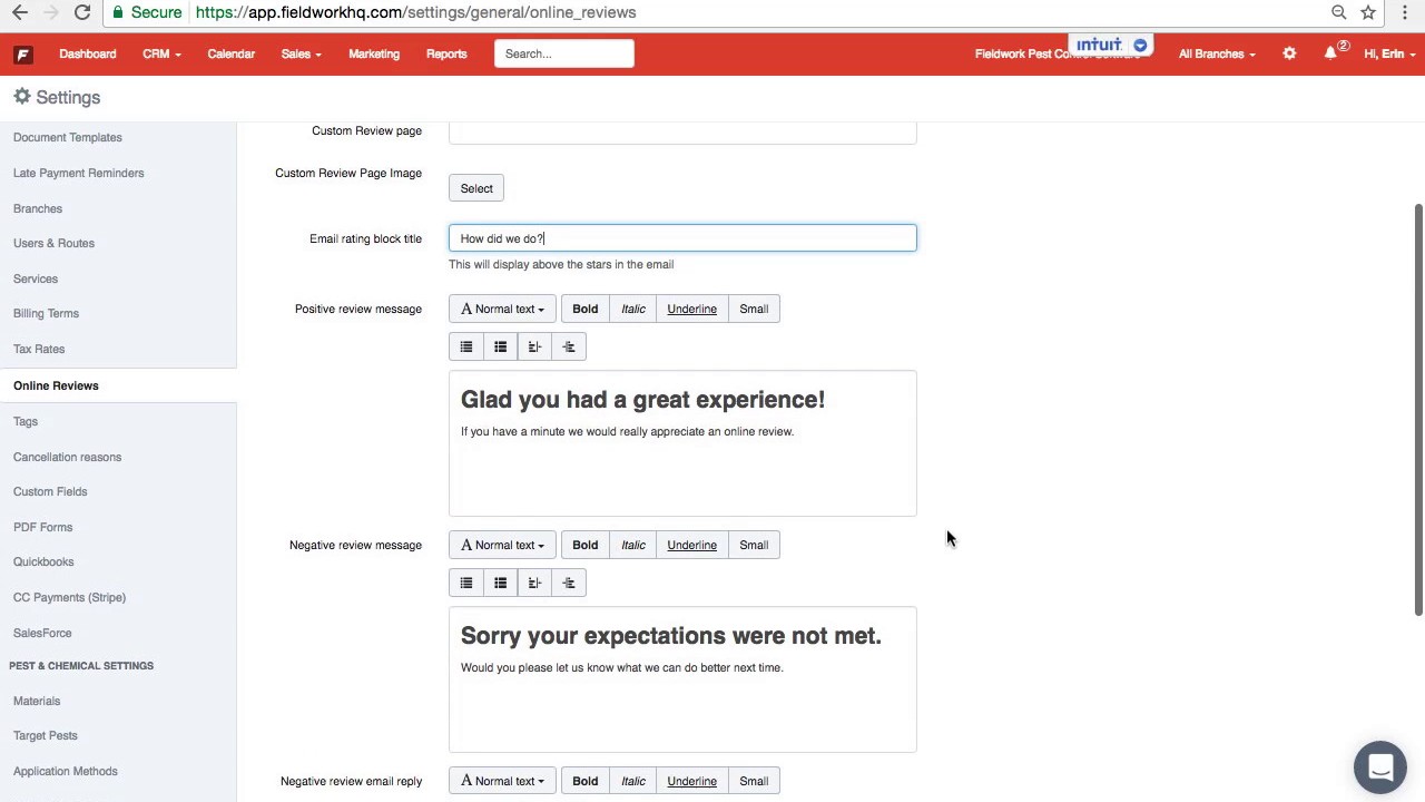Online Review Setup Overview 1 of 2