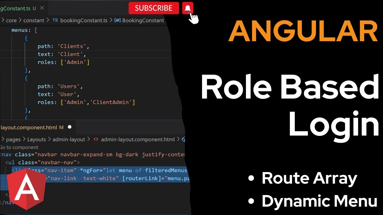 Role Based Login in Angular | Role Based Authorization Angular | Angular Tutorials