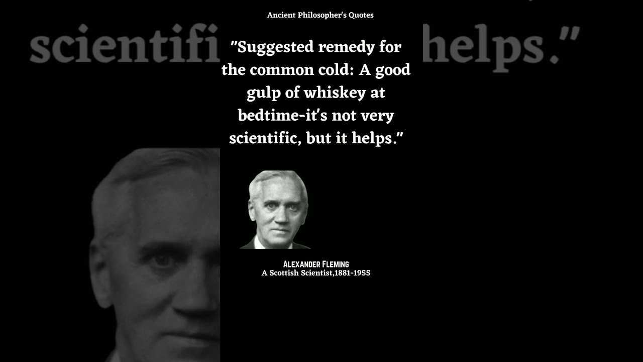 Alexander Fleming's Famous Quotes: Discovering the Power of Penicillin#quotes #shorts