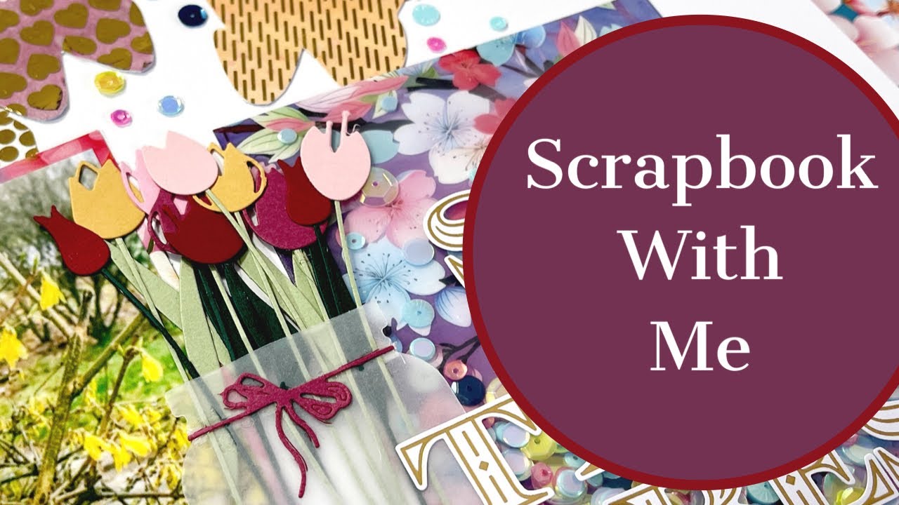 How To Create A Spring Scrapbook Layout Featuring Products From Brutus Monroe | Many Techniques!