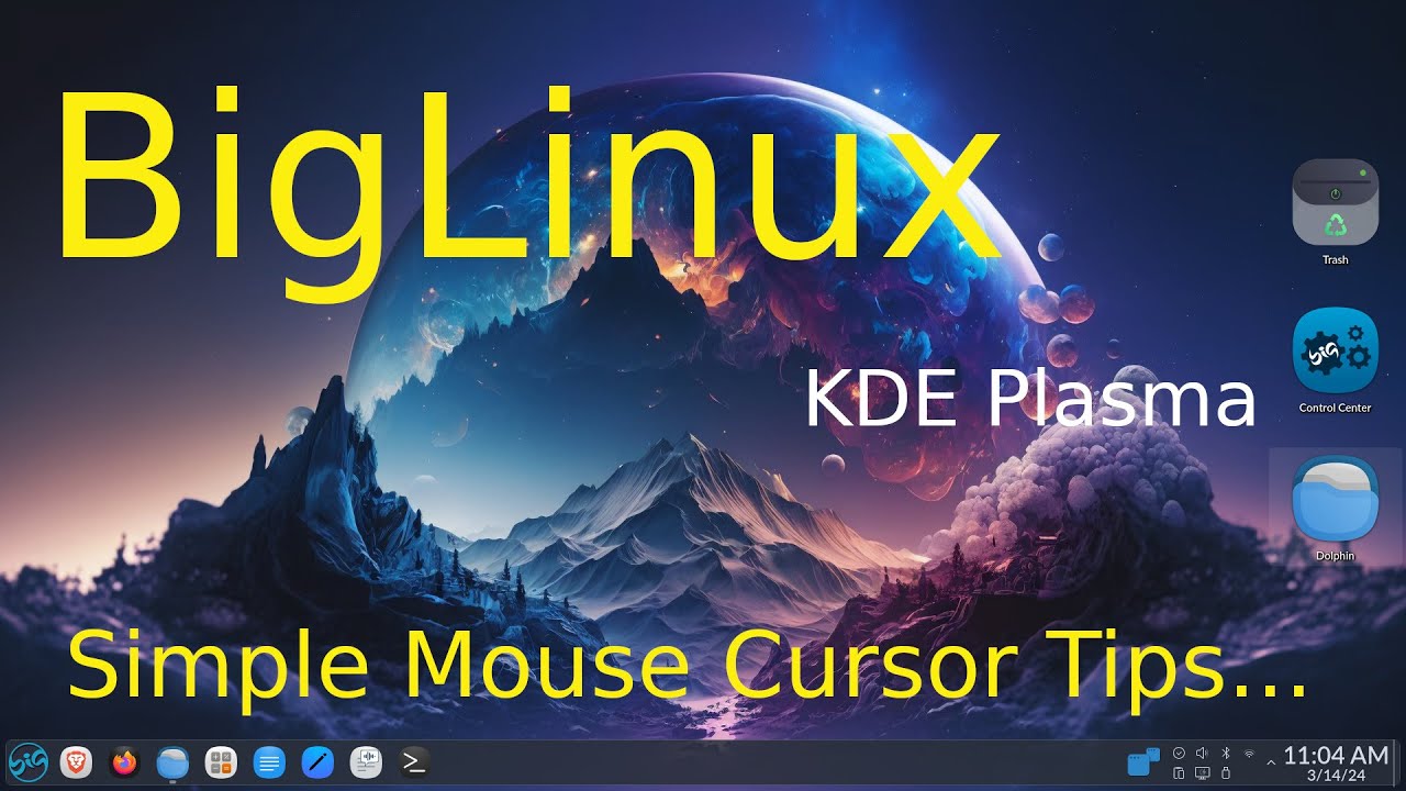 BigLinux - KDE Plasma - Simple File Manager - Mouse Cursor Tips.