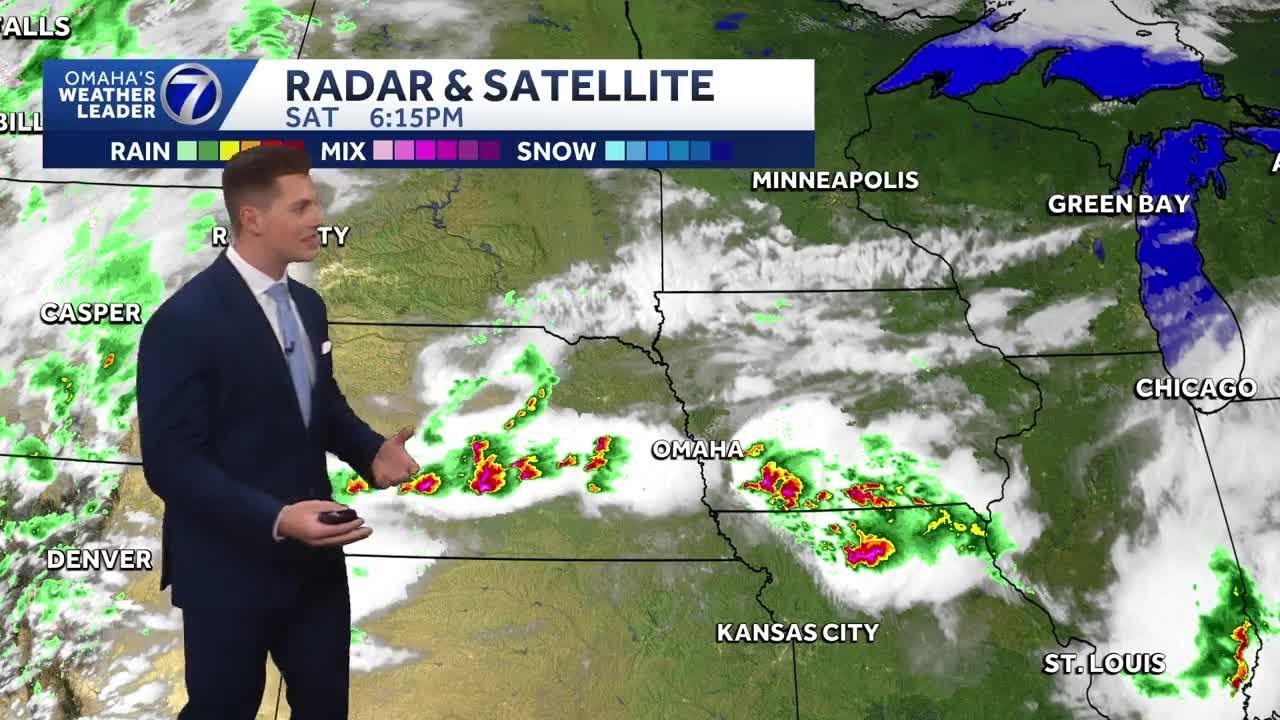 Severe thunderstorms in the area on Saturday evening