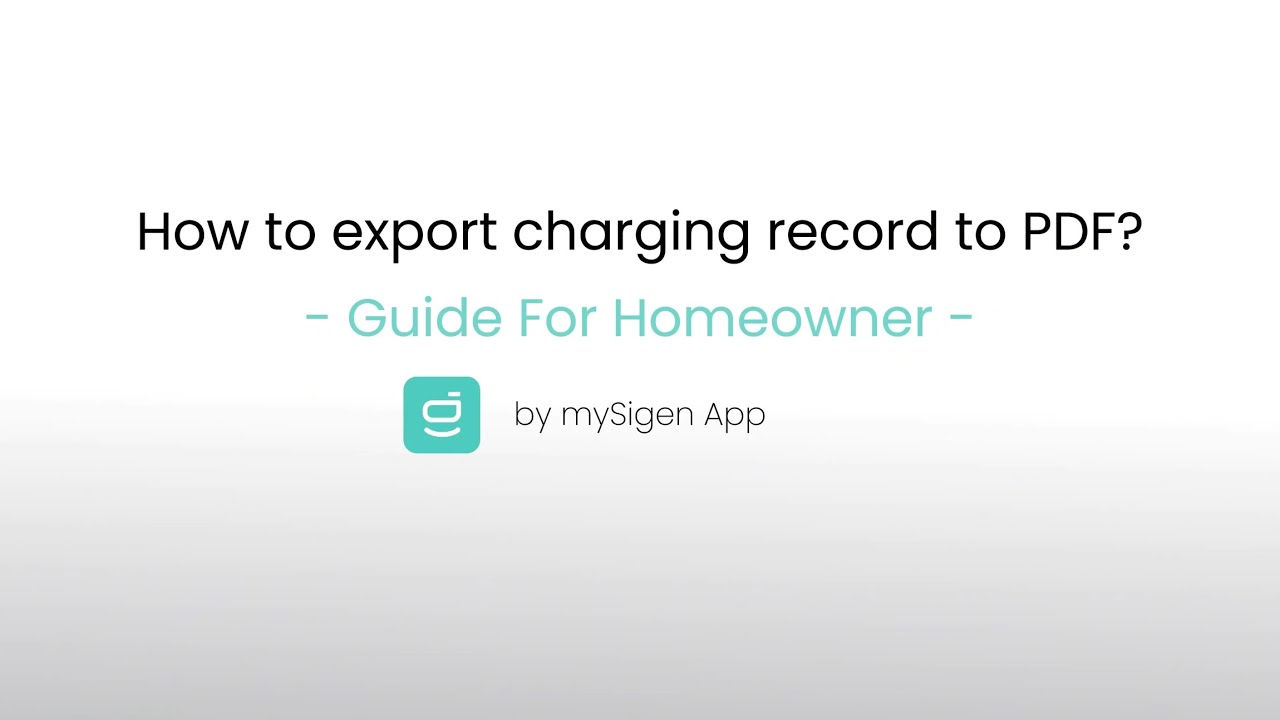 How to export charging record to PDF