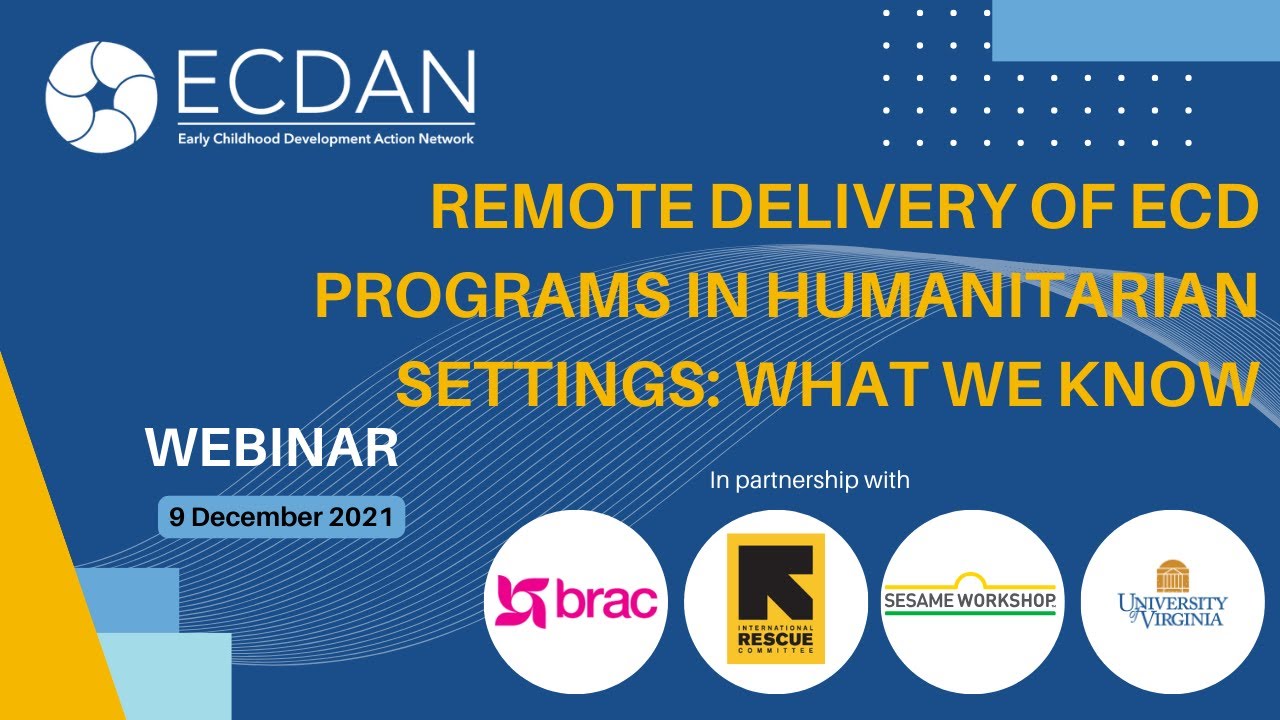 What do we know (so far) about remote delivery of ECD programs in humanitarian settings? - ECDAN