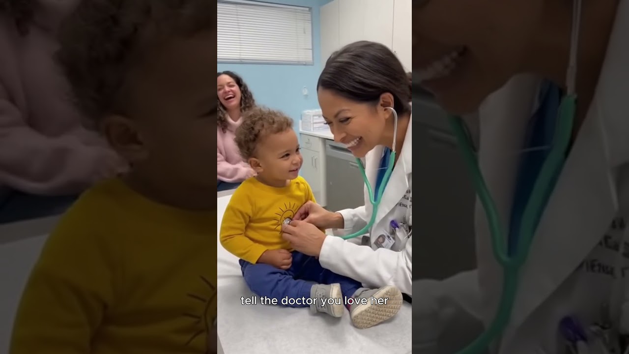 No, YOU'RE cute! 😂 #funnykids #cutebaby #doctor