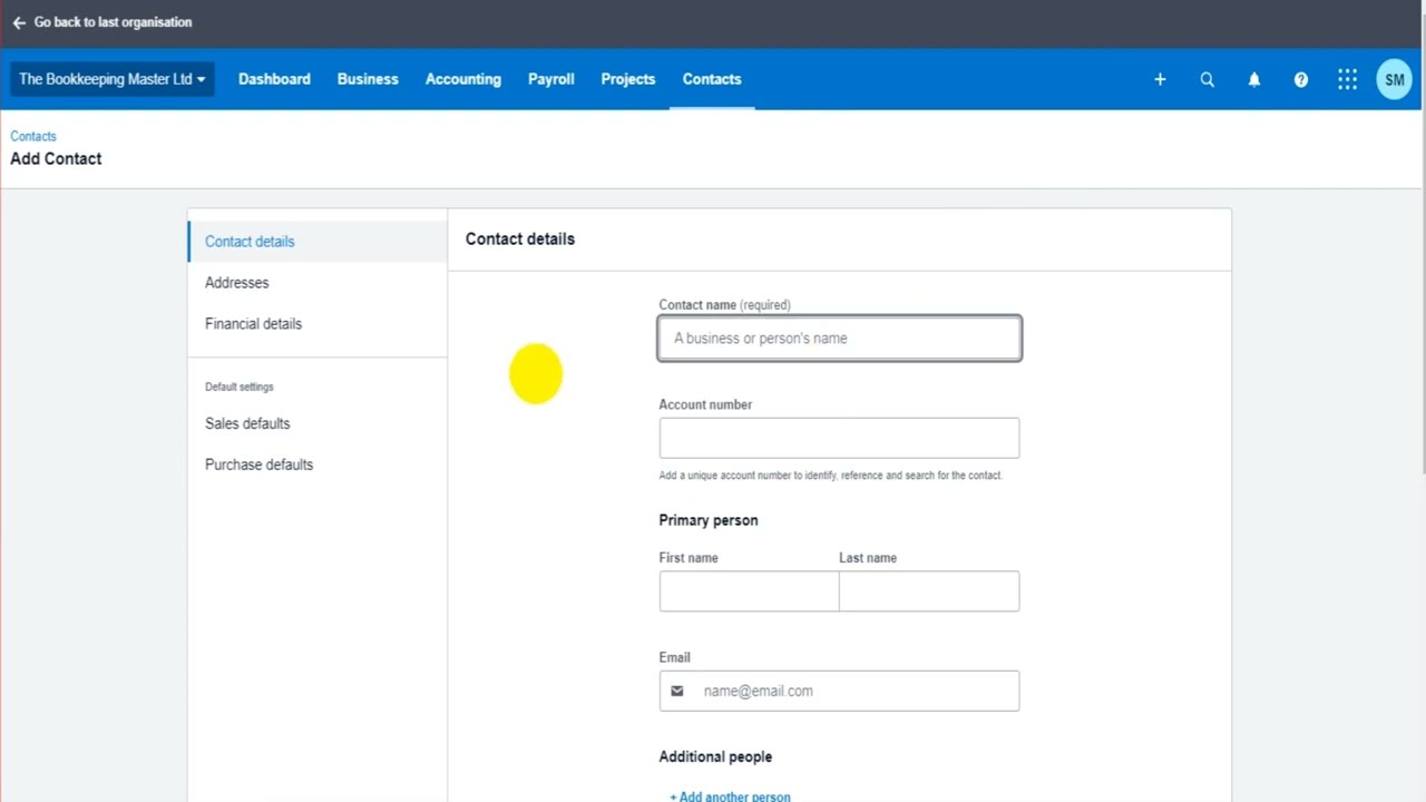 Xero Training Course - Part 4 - Adding Customers (Contacts) #xero #course