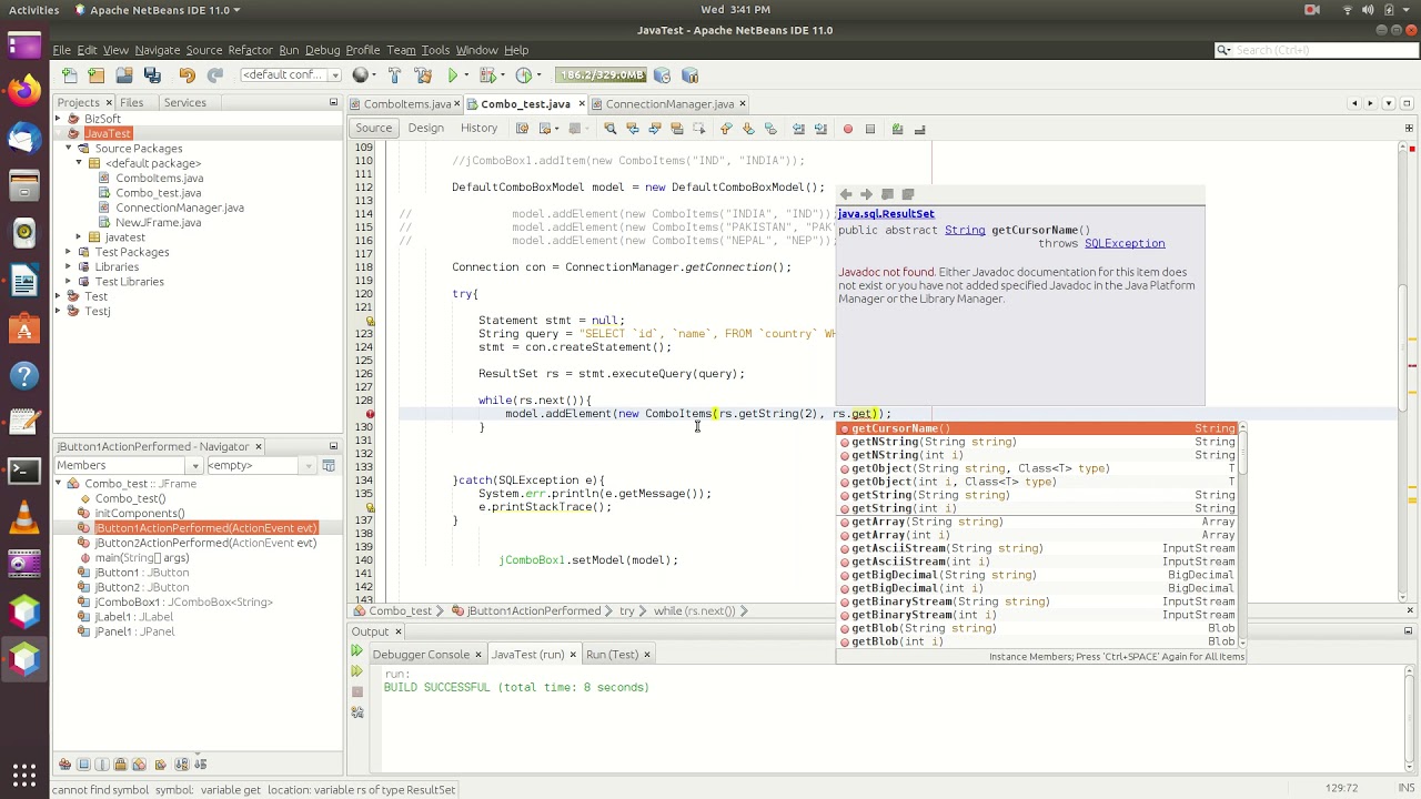 Java Adding key and value to a JComboBox from mysql database Part II