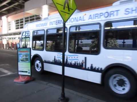 Midway Airport parking lot shuttle bus.