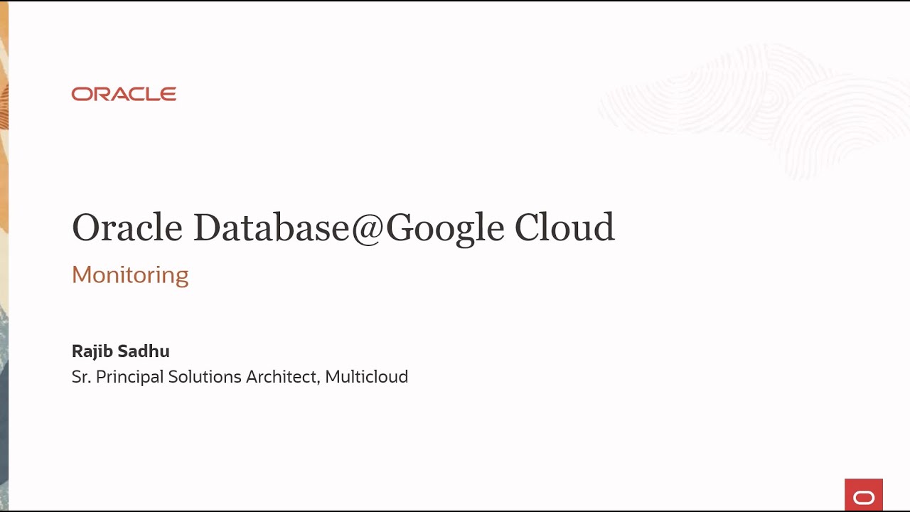 Oracle Database@Google Cloud Monitoring