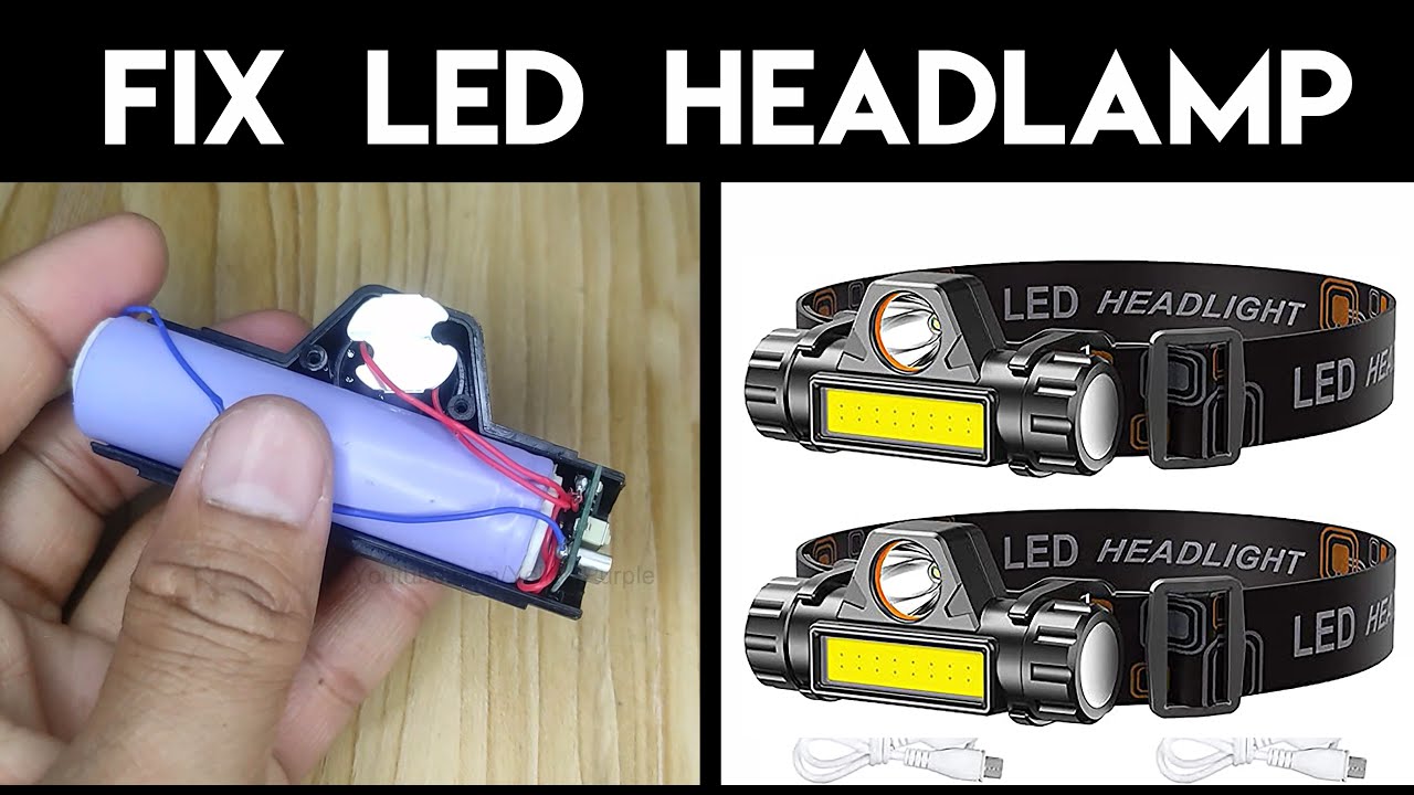 Fix LED Headlamp || How To Replace The Batteries