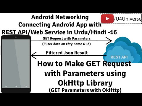 Android REST API-16 | How to Make GET Request with Parameters using "OKHttp Library" | U4Universe