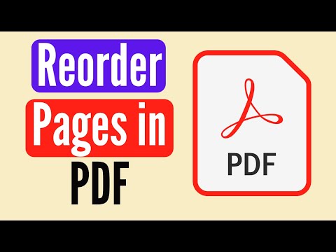 How to Reorder Pages in a PDF File | How to Rearrange Pages in PDF