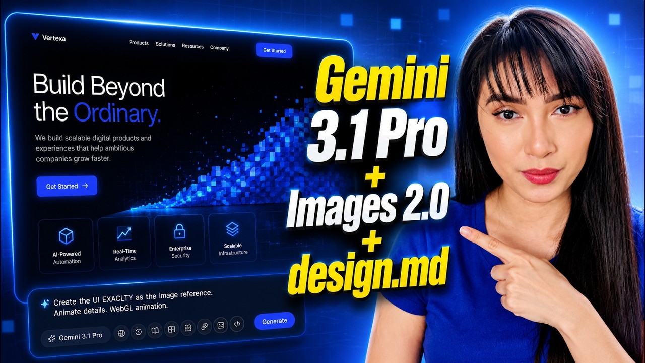 Building Animated WebGL Landing Pages with Gemini 3.1 Pro + design.md