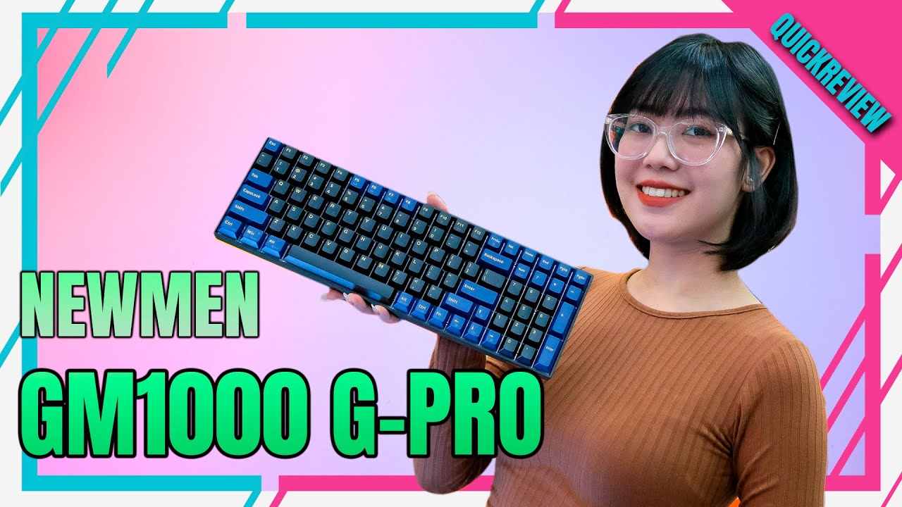 Bàn phím cơ không dây Newmen GM1000 G-Pro Silvery sw | HANOICOMPUTER