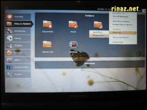 Ubuntu Netbook Remix 9.10 on a Lenovo S10 | Video