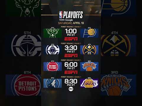 2025 NBA Playoff 1st DAY Games Schedule Sat, Apr 19 #nbaplayoffs2025 #schedule #nba #gametoday