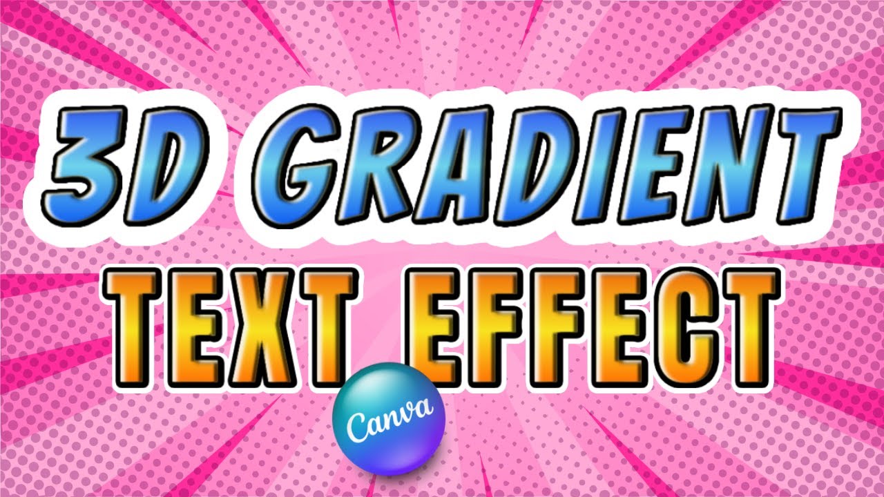 How to make 3D text effect in Canva | Typography Art Canva Tutorial