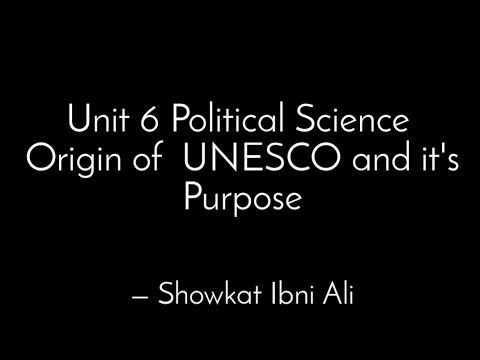 UNESCO it's aims and programme's?