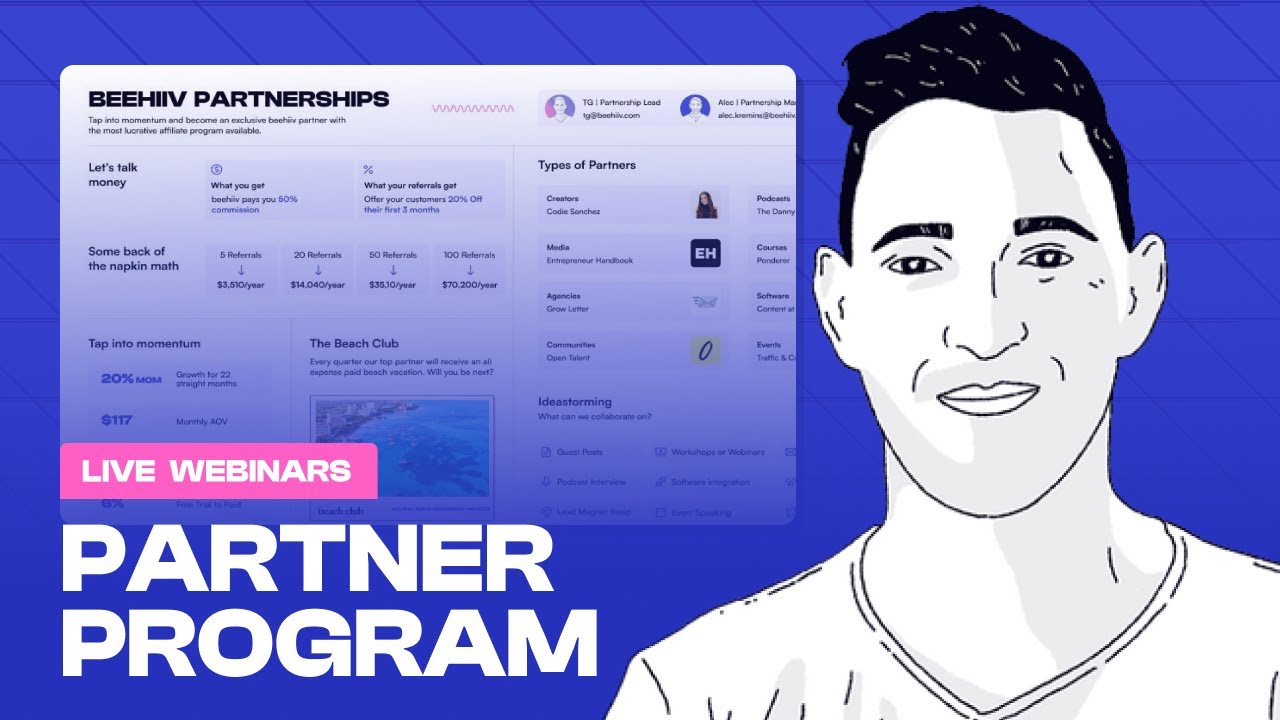 How to Monetize with beehiiv's Partner Program (Live Webinar)