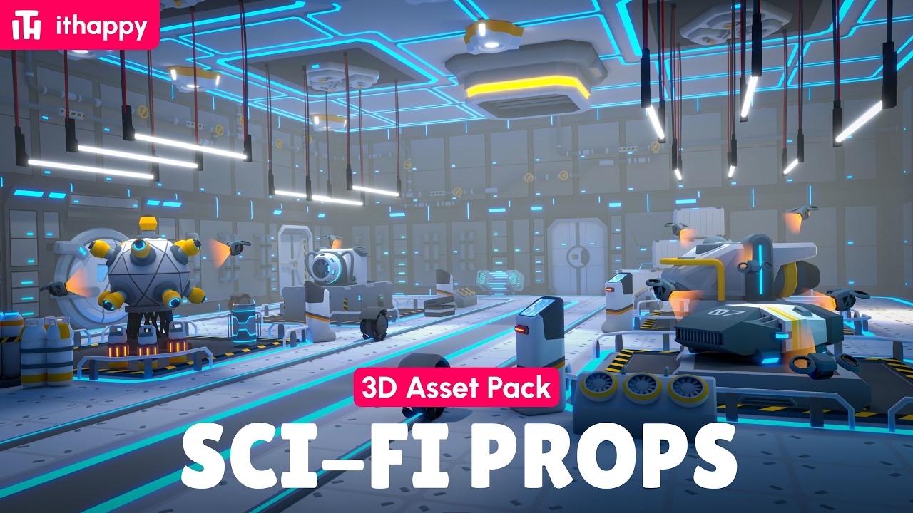 Sci-Fi Props - 3D Asset Pack for Games