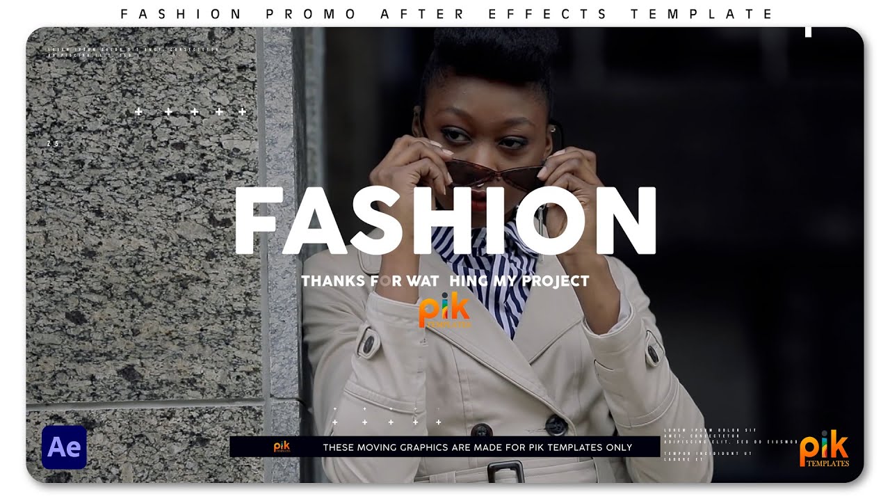 Fashion Promo - After Effects Template | Free Download | Pik Templates